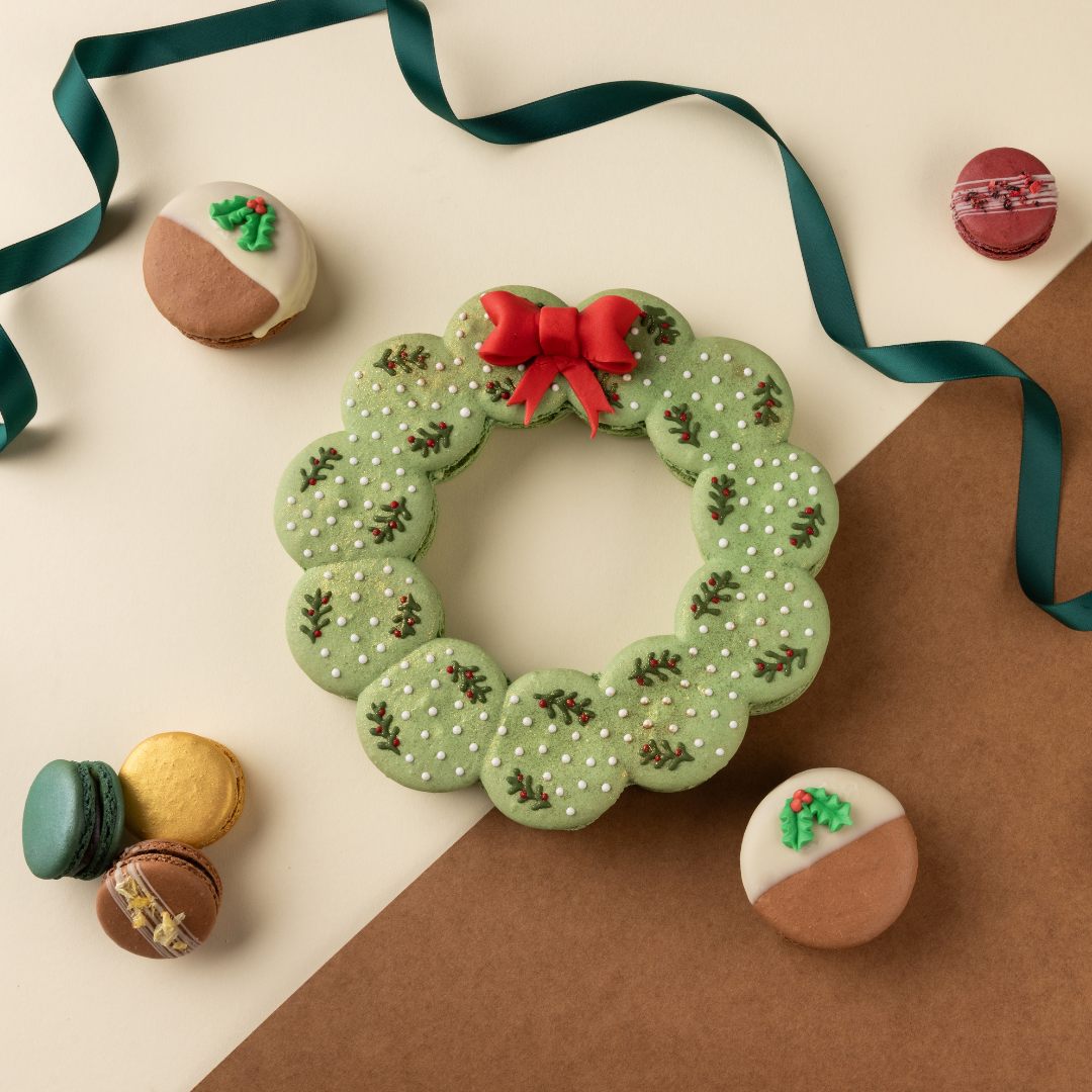 Macaron Christmas Wreath – Mademoiselle Macaron