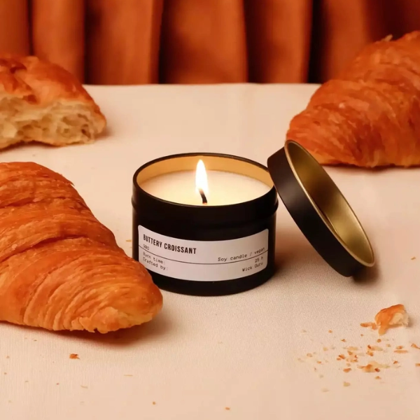 Buttery Croissant Tin Candle – Mademoiselle Macaron