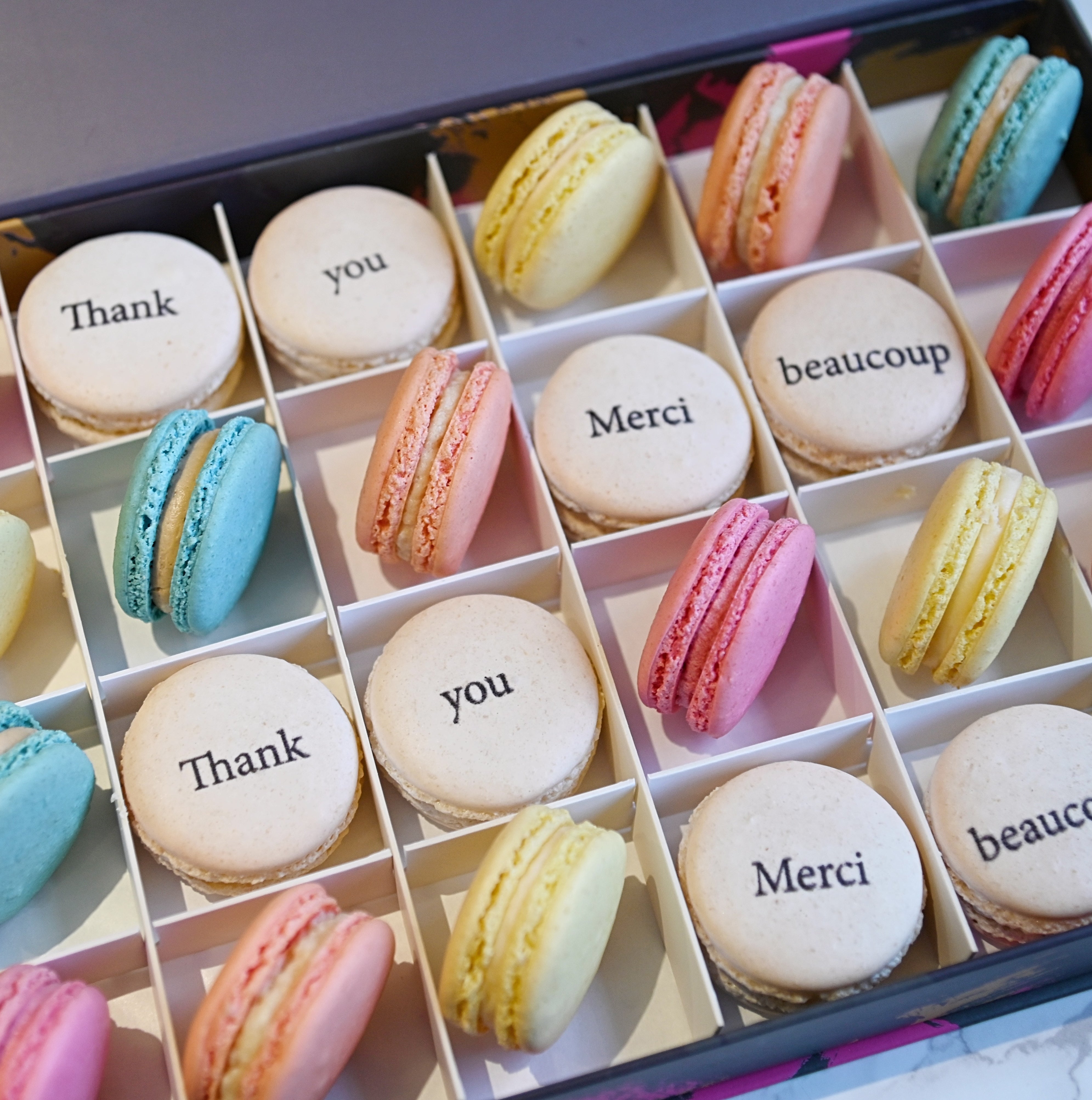 Macaron Thank You Gift Box - Mademoiselle Macaron