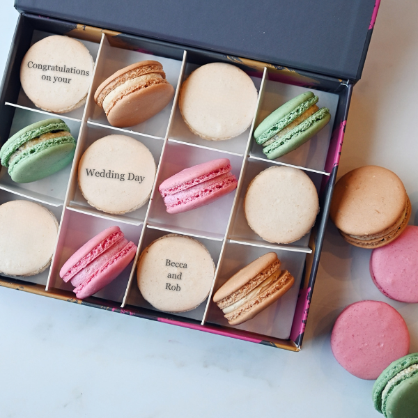 Personalised Congratulations Macaron Gift Box – Mademoiselle Macaron
